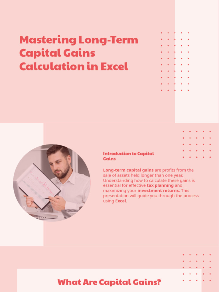 Slidesgo Mastering Long Term Capital Gains Calculation in Excel ...