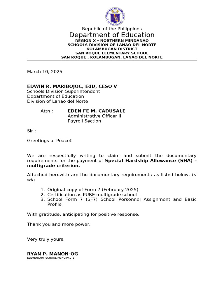 Letter-claim-for-speical-hardship-allowance-4-4 | PDF