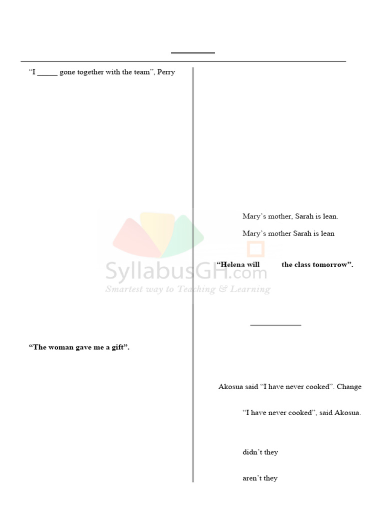 2024 Ultra Mock 1 English Language 1 | PDF | Sentence (Linguistics ...