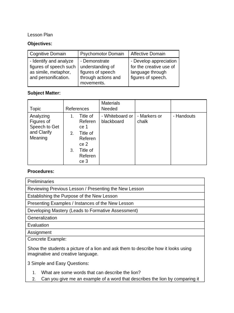 Identify and Analyze Figures of Speech Such As Simile, Metaphor, and ...
