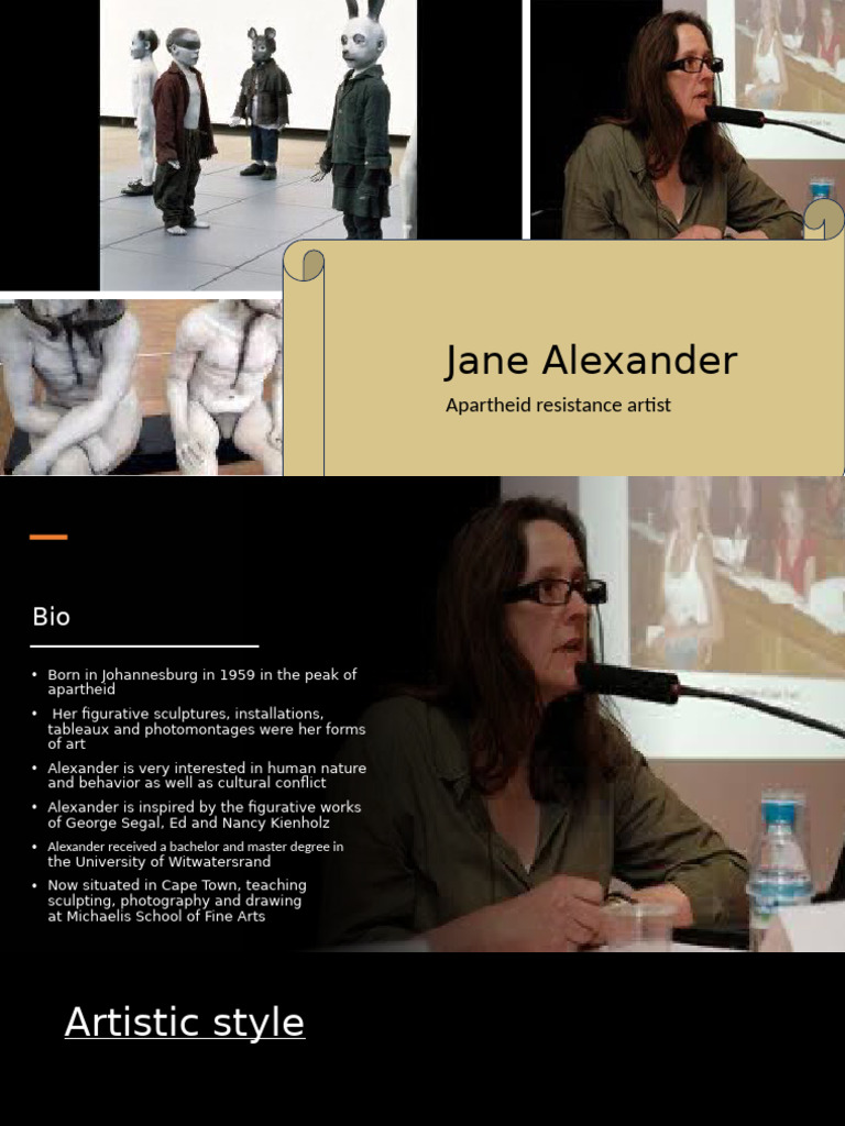 Gomolemo Thaanyane - Jane Alexander Presentation | PDF