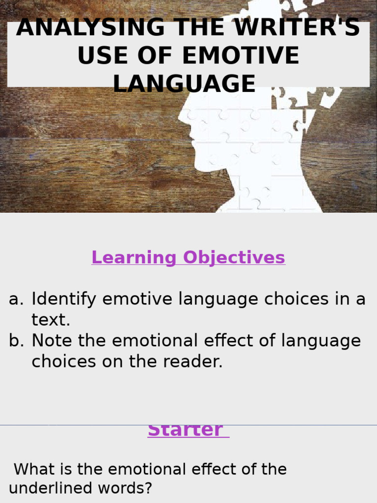 Understanding Emotive Language Effects | PDF