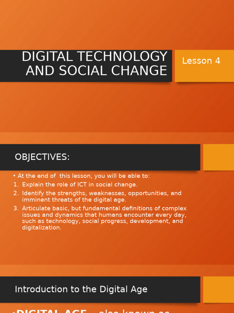 ICT's Impact on Social Change | PDF | Educational Technology | Teachers