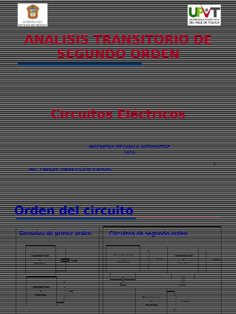 Análisis Transitorio de Segundo Orden | PDF | Red eléctrica | Inductor