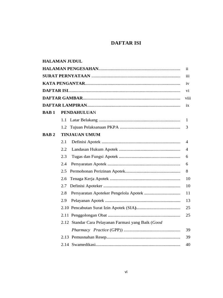 Daftar Isi, Daftar Gambar, Daftar Tabel | PDF