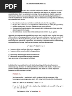Hardy-Weinberg Equilibrium Practice Solutions | PDF | Zygosity | Allele