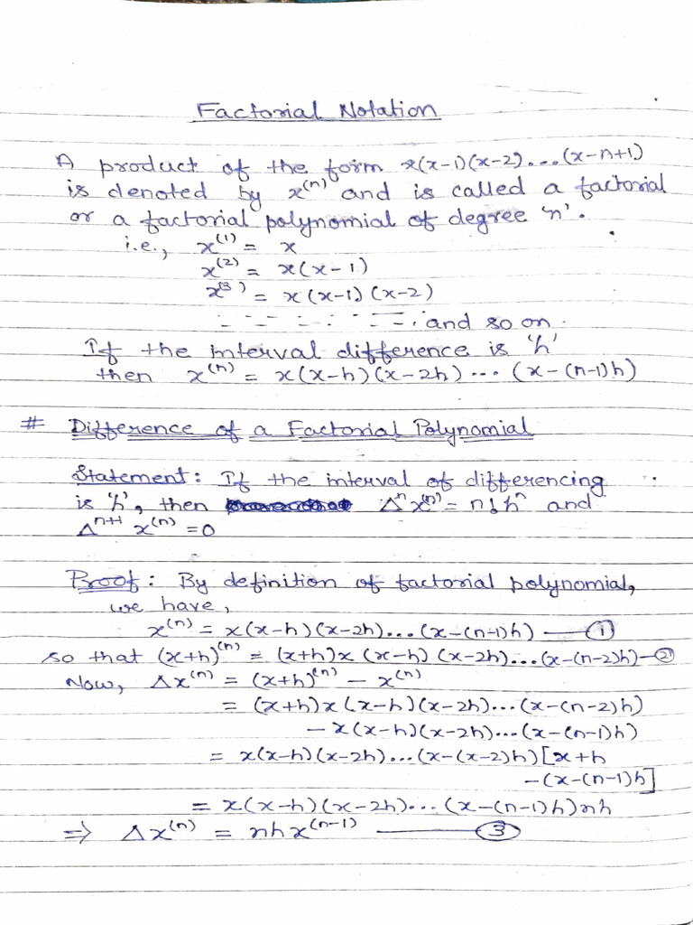 Numerical Analysis 119-Factorial Notation | PDF