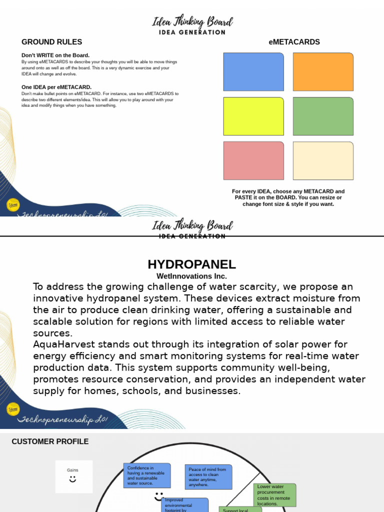 WetInnovation Activity VPC | PDF | Water | Sustainability