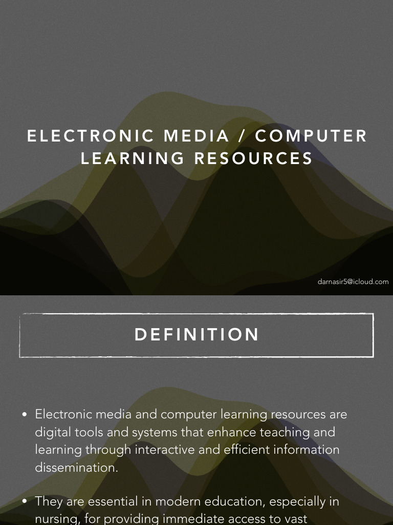 6 - Electronic Media: Computer Learning Resources | PDF
