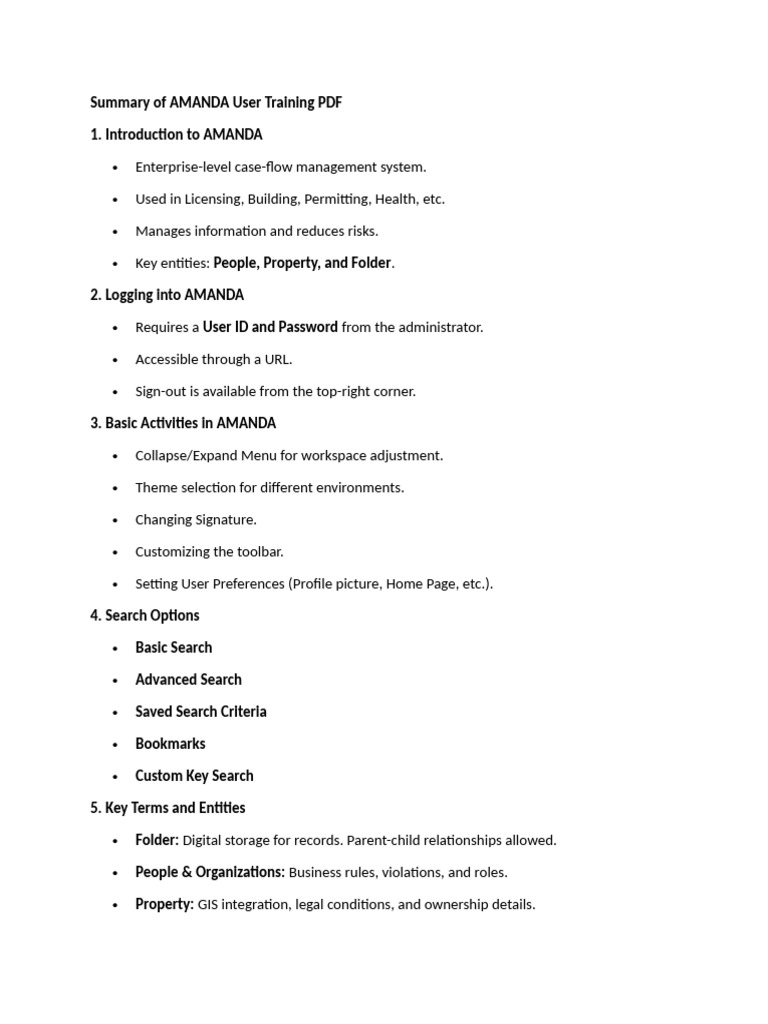 AMANDA 7 User Training Overview | PDF | Computer File | Computing