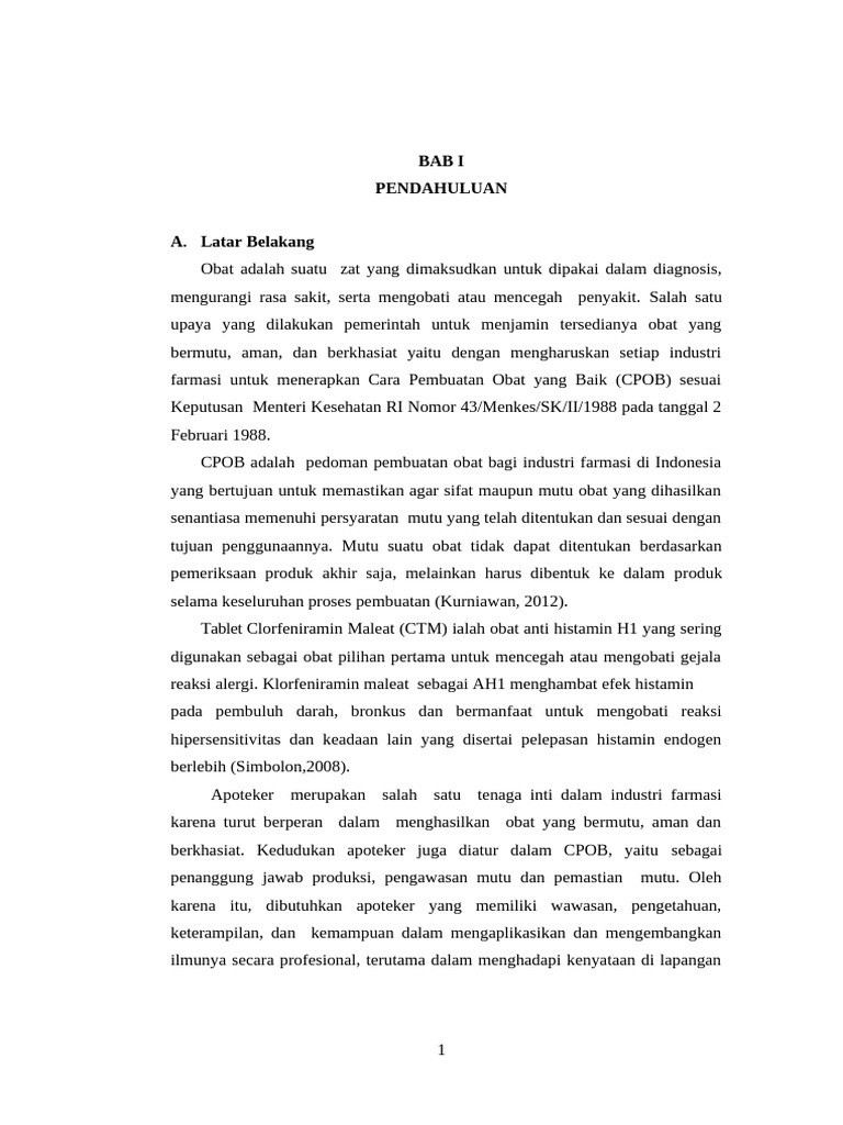 Bab I Validasi Proses - Lafial | PDF