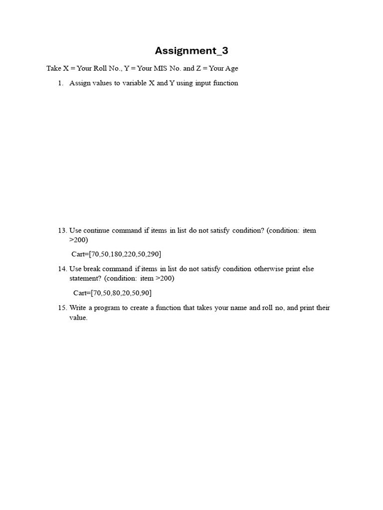 Python Programming Assignment Guide | PDF