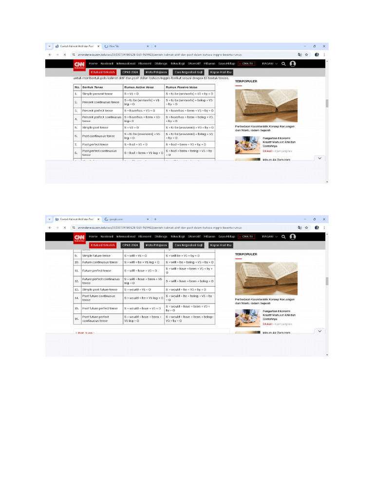 Rumus Active Passive English | PDF