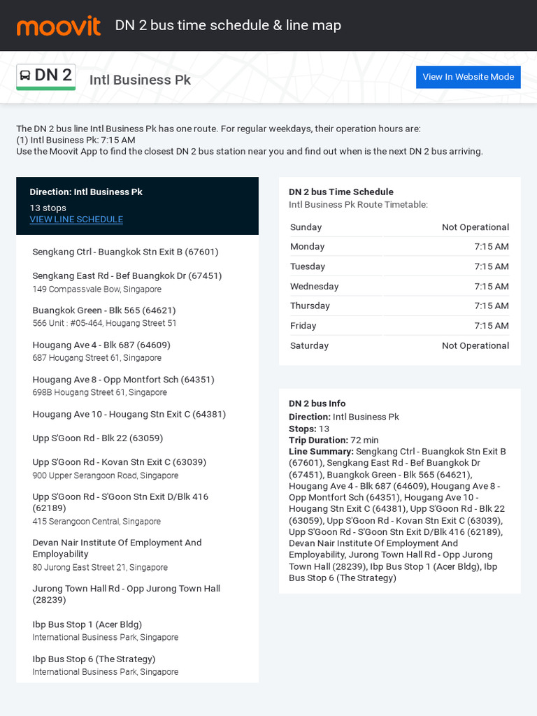 Intl Business PK: DN 2 Bus Time Schedule & Line Map | PDF | Transport ...