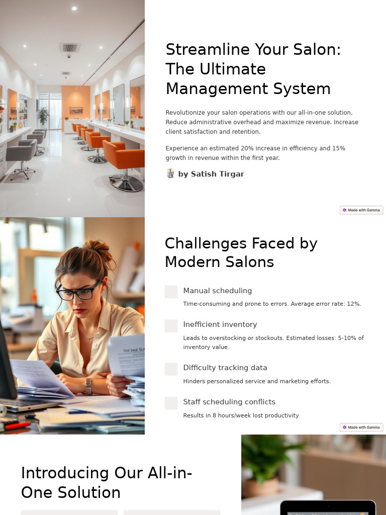 Salon Management System for Growth | PDF | Employee Retention | Inventory