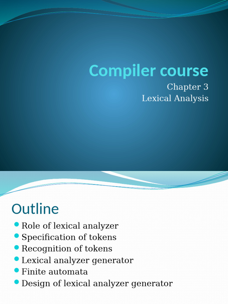 Chapter 3 - Lexical Analysis | PDF | Models Of Computation | Formalism (Deductive)