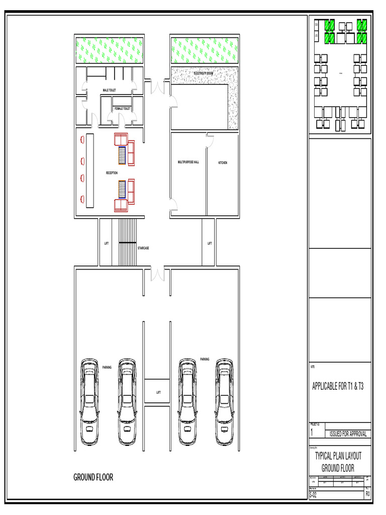 5. R0 T1 & T3 TYPICAL PLAN LAYOUT (GROUND FLOOR) | PDF