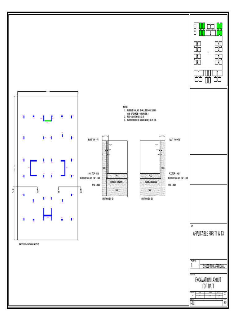 11.R0 T1 & T3 Excavation Layout | PDF
