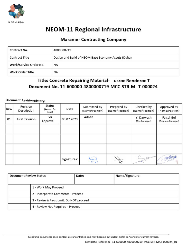 11 600000 4800000719 MCC STR Mat 000024 - 01 | PDF | Concrete | Materials