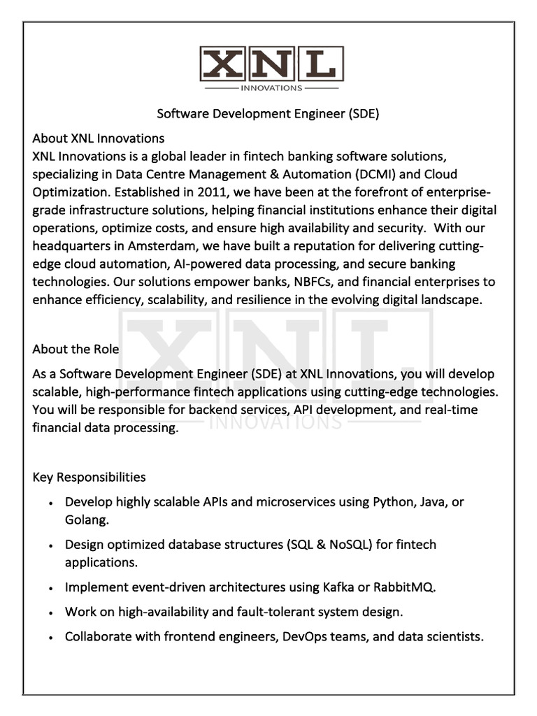 JD SDE | PDF