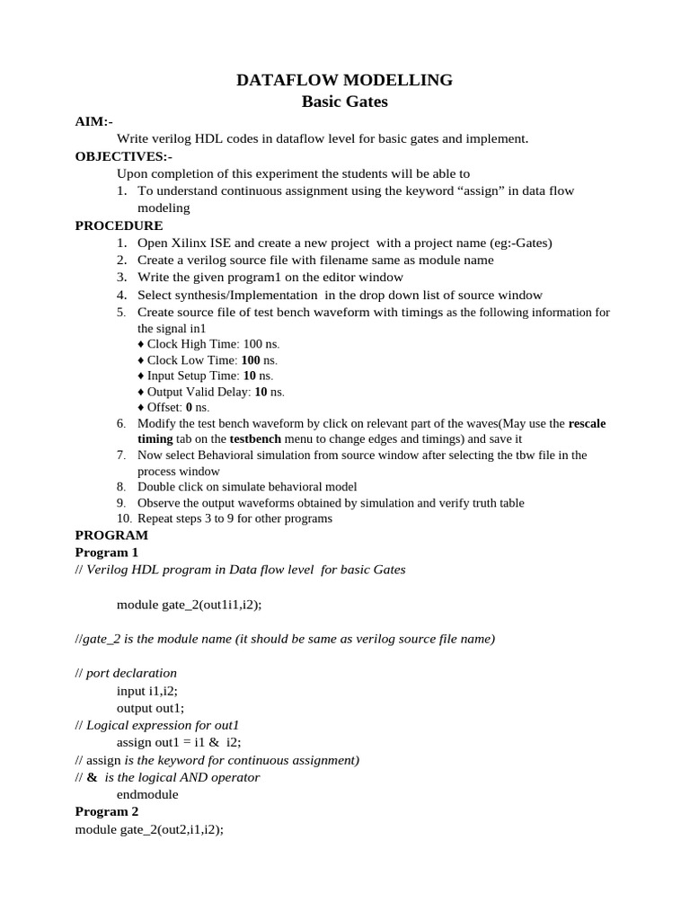 3 Dataflow Modelling | PDF | Hardware Description Language | Computer ... 3 Dataflow Modelling | PDF | Hardware Description Language | Computer ...