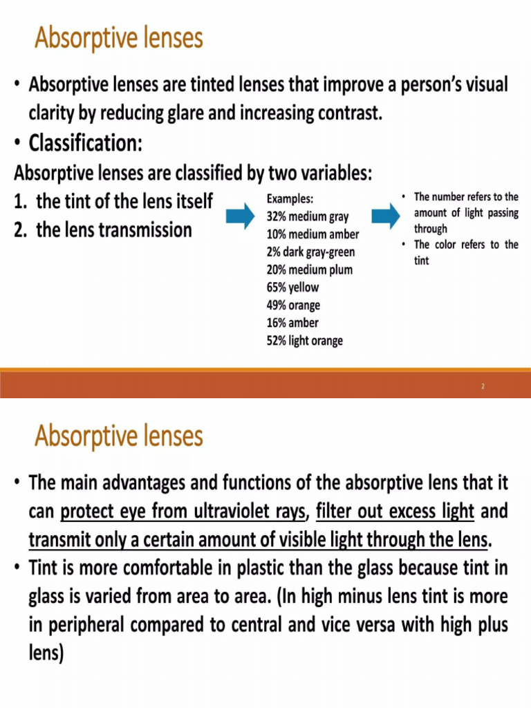 Absorptive Lenses | PDF
