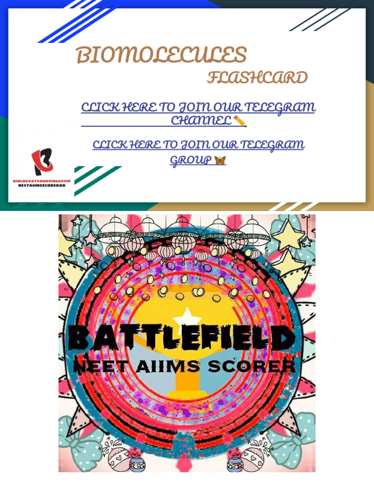 Biomolecules Flash Cards | PDF