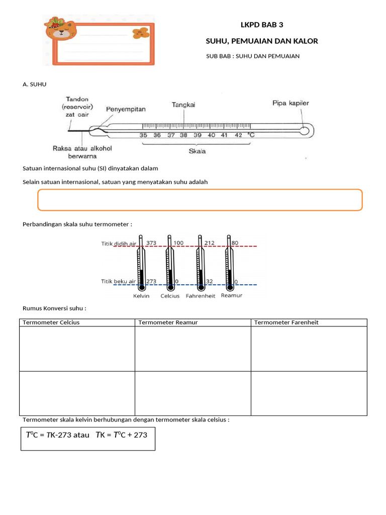 LKPD Suhu Dan Pemuaian | PDF