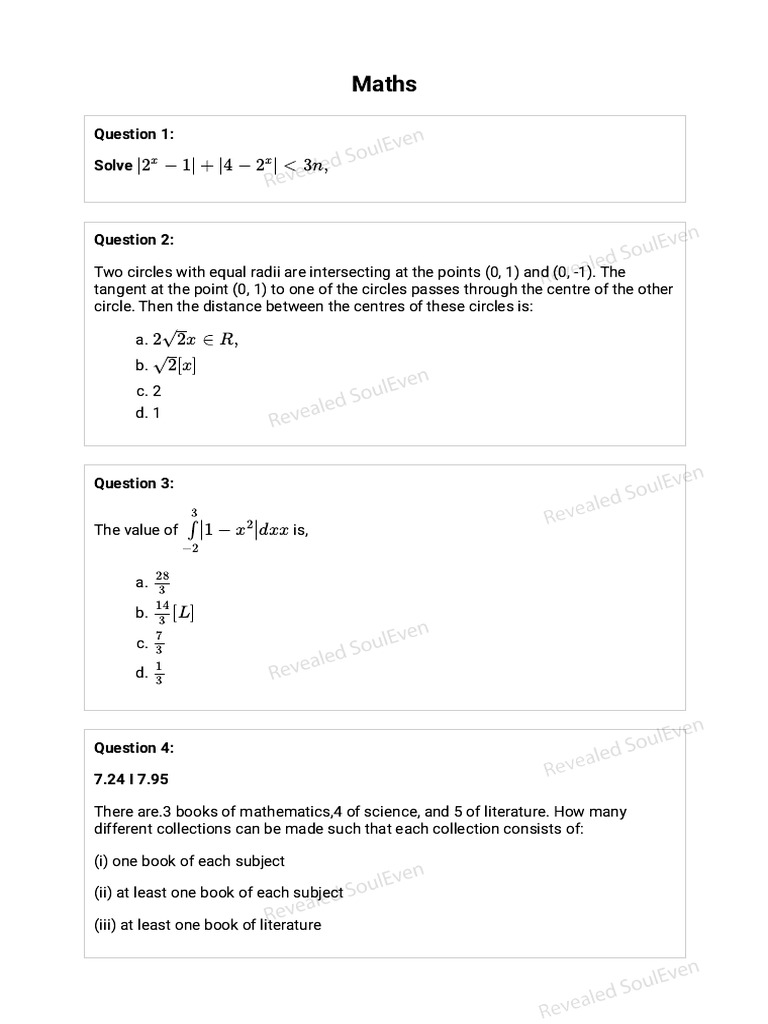 Mathematics Sheet - 4 | PDF | Mathematics | Science Education