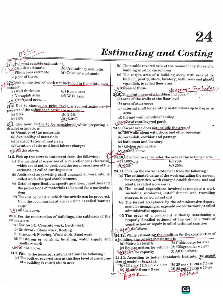 Estimate Question | PDF