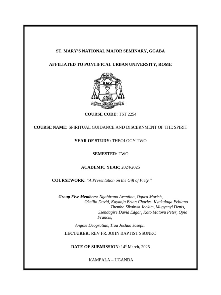 Piety Course Work-1 | PDF | Prayer | Worship