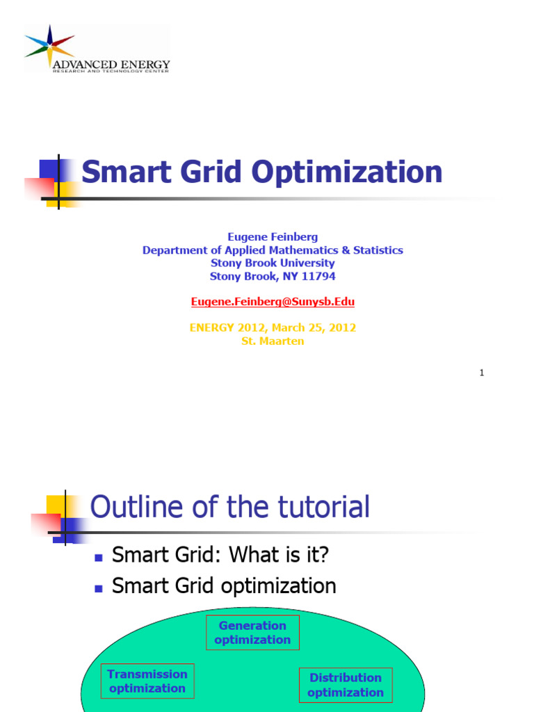 SmartGridOptimization Rev1 | PDF | Electrical Grid | Energy Storage