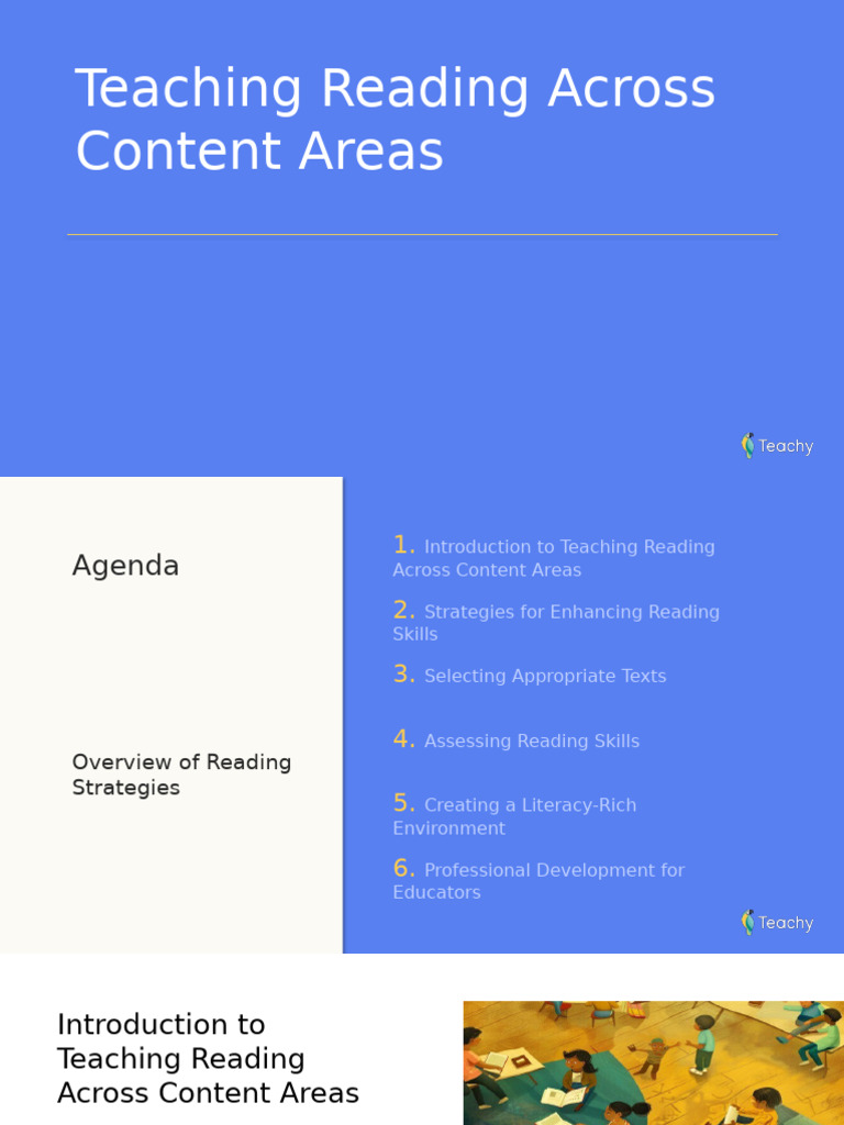 Slide - Teaching Reading Across Content Areas | PDF | Reading Comprehension | Educational Assessment