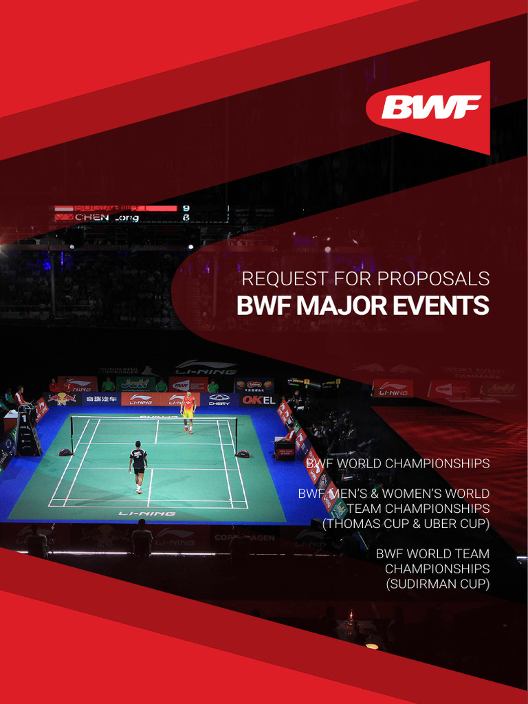 BWF Major Events - Bid Document | PDF | Sports