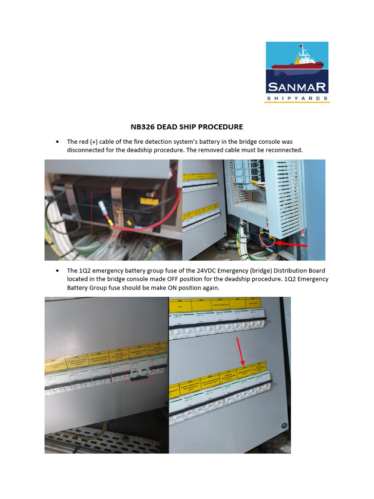 NB326 Dead Ship Recovery Steps | PDF