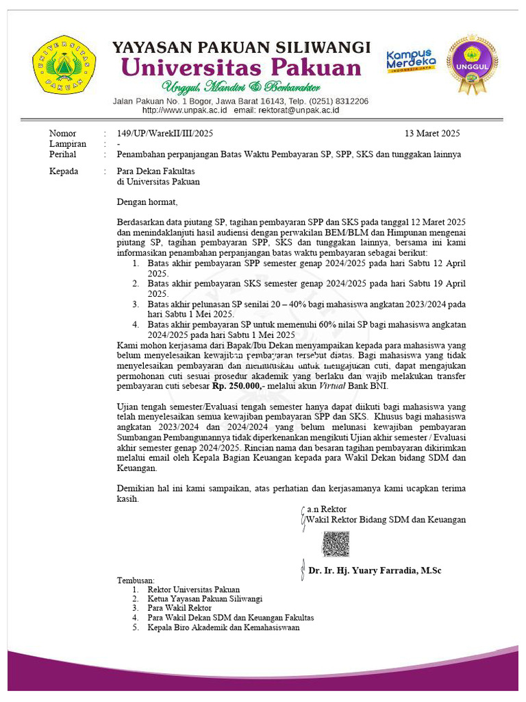 Perpanjangan Batas Waktu Pembayaran | PDF