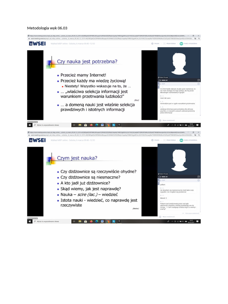 Metodologia Wyk 06.03 | PDF