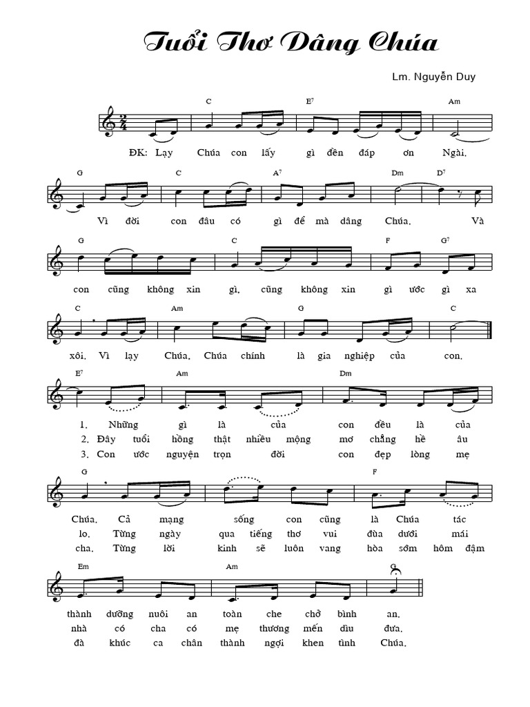 Tuoi Tho Dang Chua | PDF