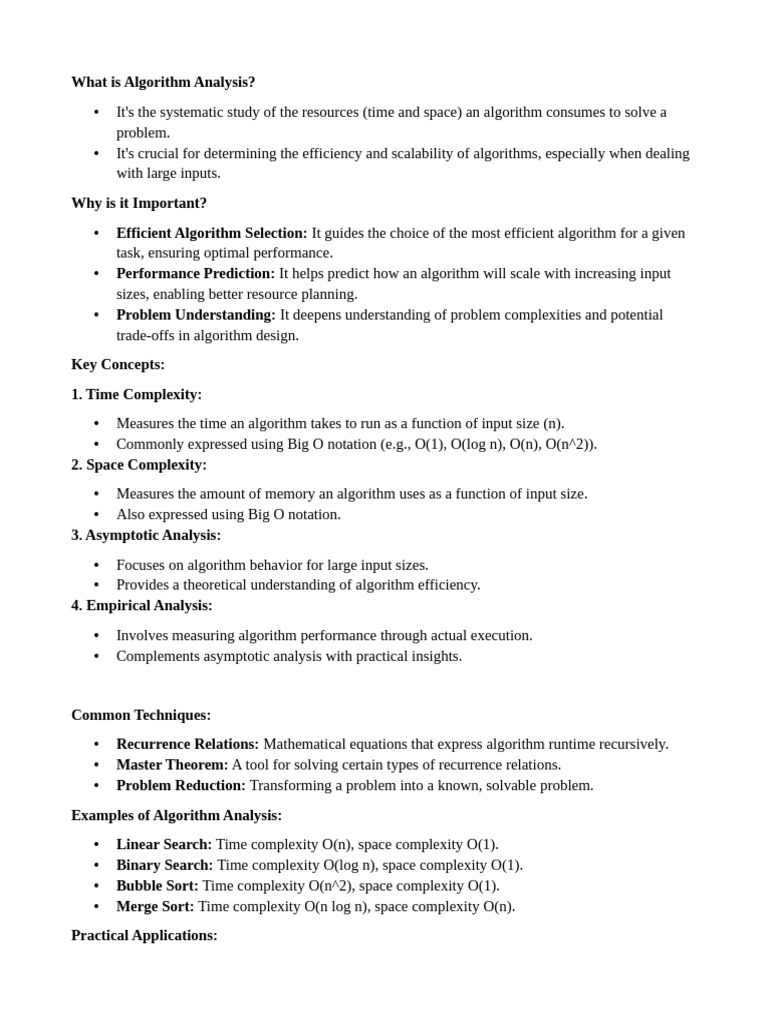 Introduction to the Analysis of Algorithms | PDF