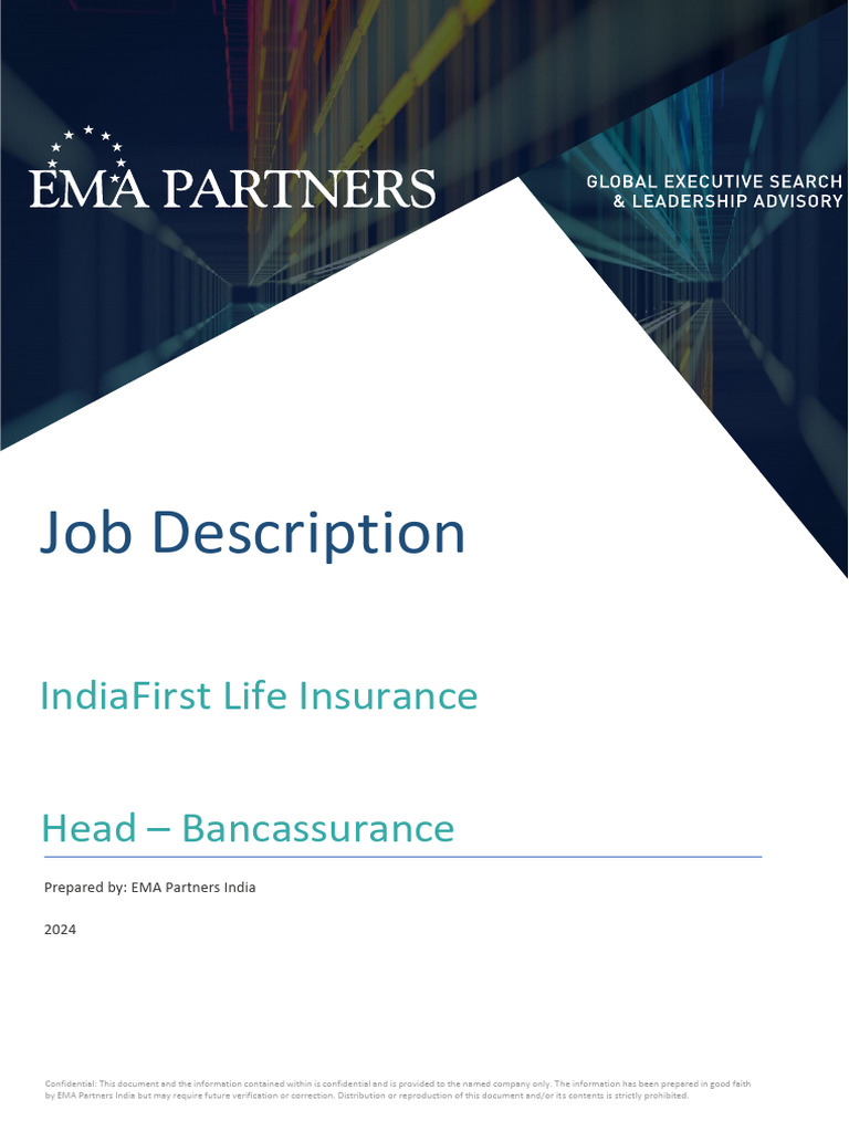 EMA Partners - JD - Head - Bancassurance - IndiaFirst Life Insurance ...