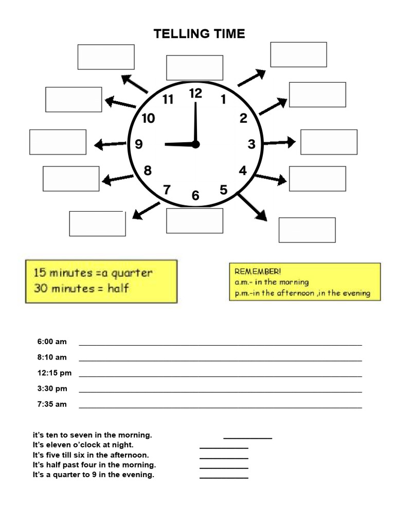 Telling Time | PDF