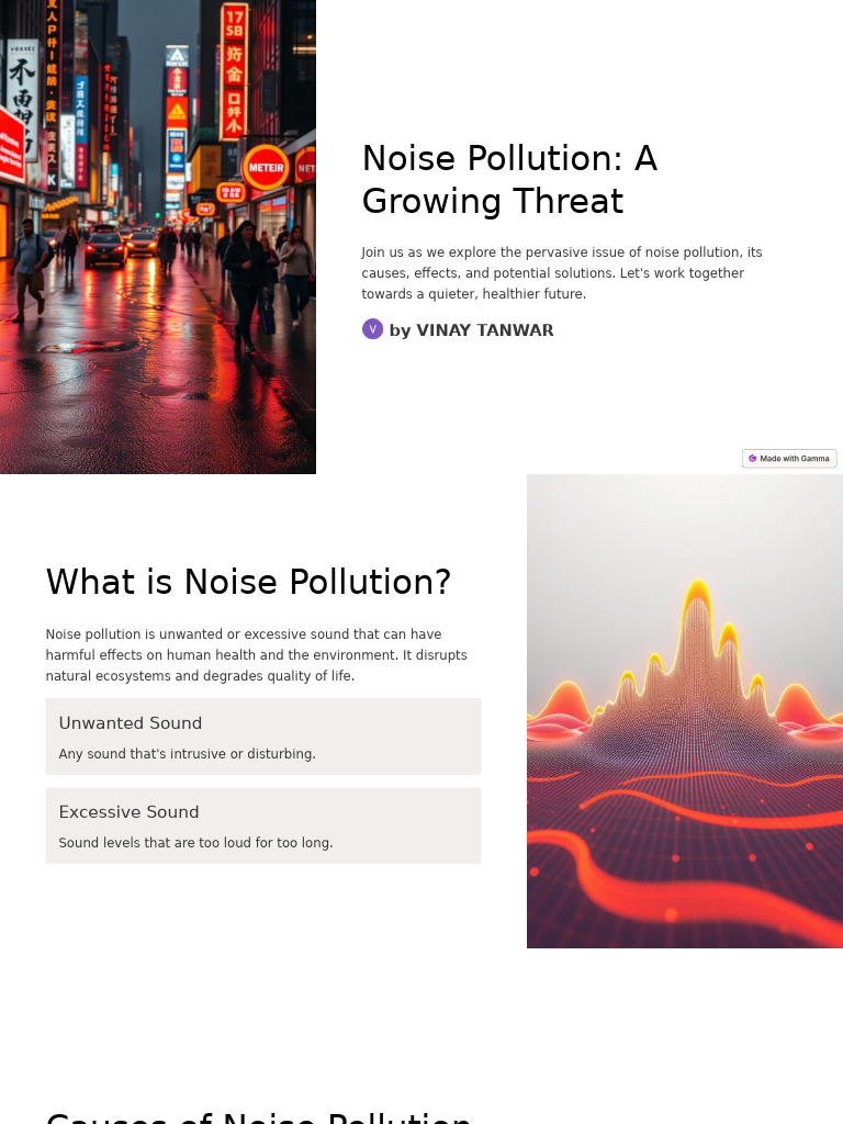 Noise Pollution A Growing Threat | PDF | Noise | Pollution