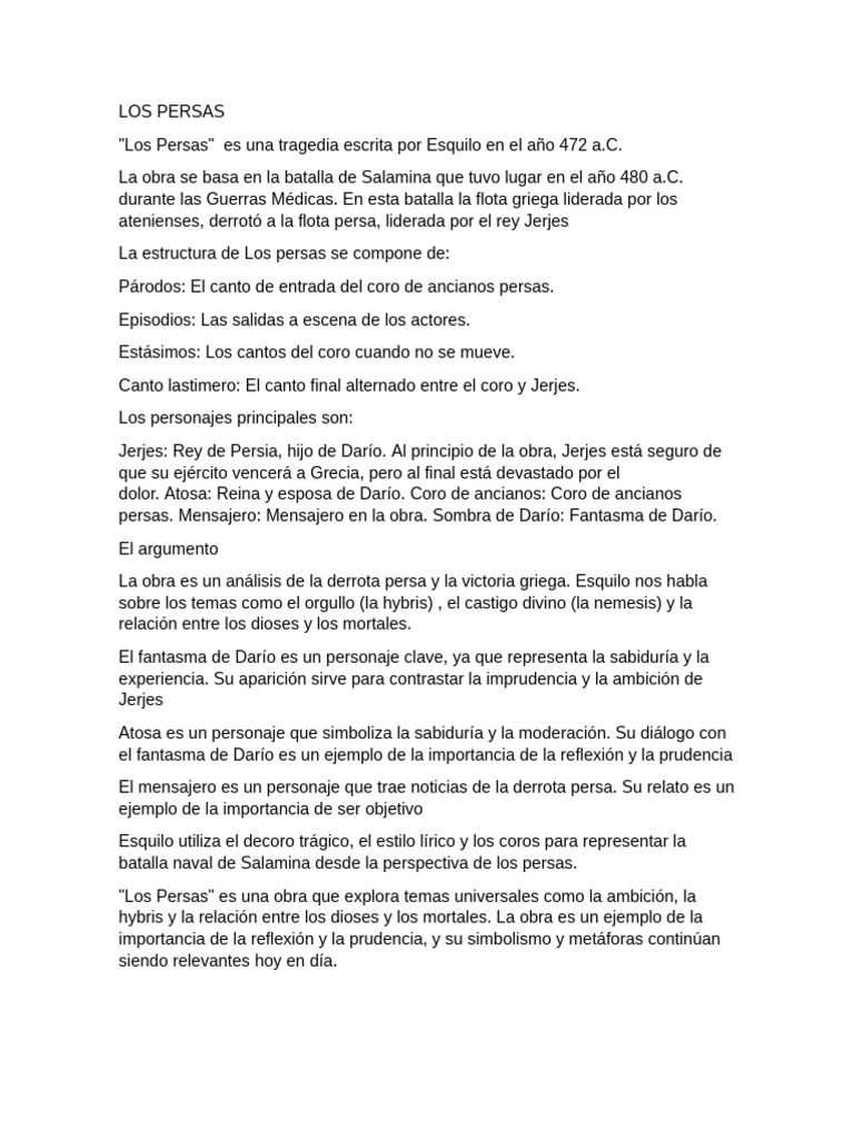 Los Persas | PDF