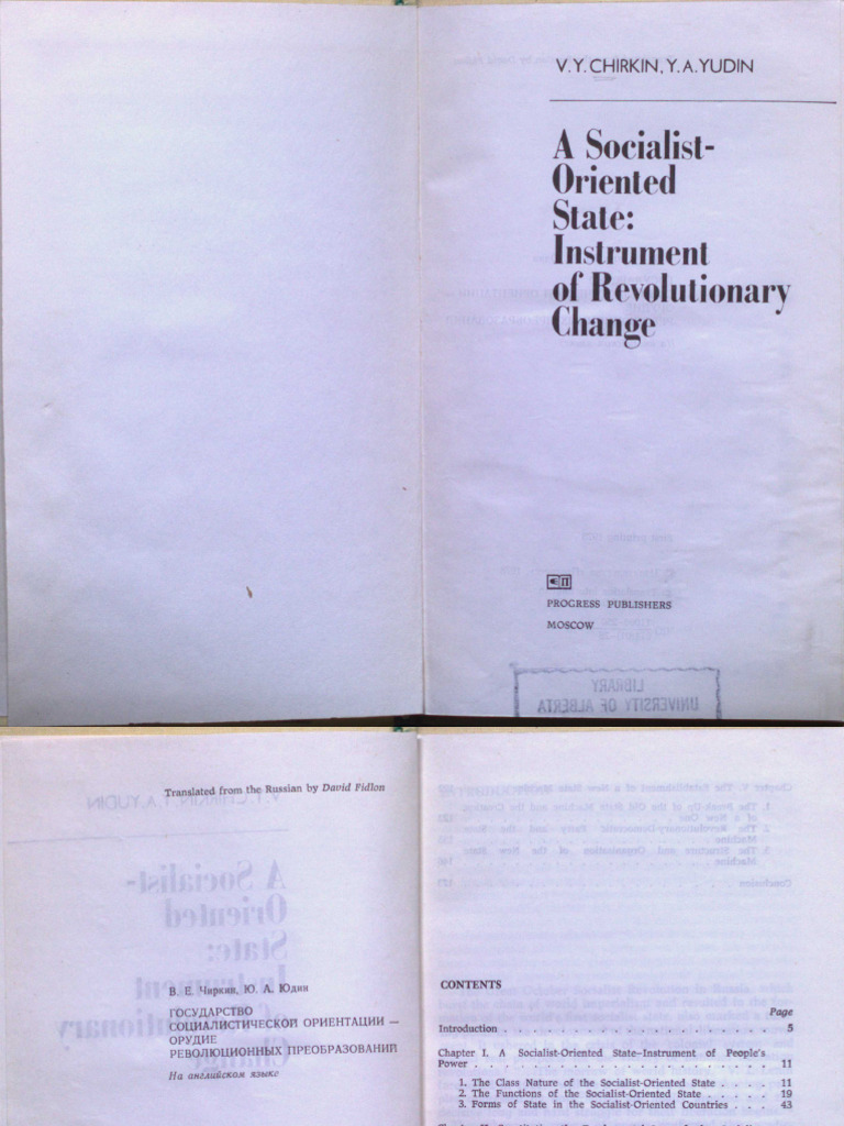 (V.Y. Chirkin, 1978년) A Socialist-Oriented State - Instrument of ...