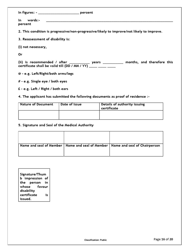 Disability Certificate Issuance Guidelines | PDF