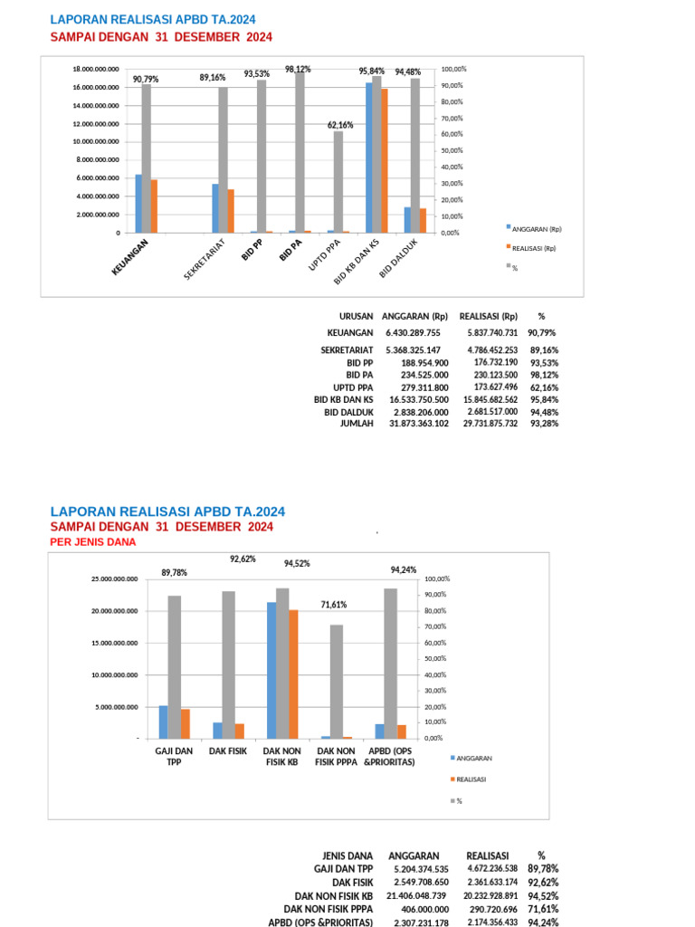 Realisasi Anggaran APBD 2024 | PDF