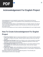 Acknowledgement-Class-10-Project | PDF
