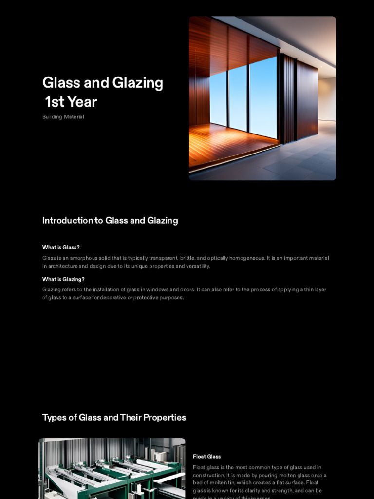 Types and Applications of Glass in Design | PDF | Glasses | Building ...