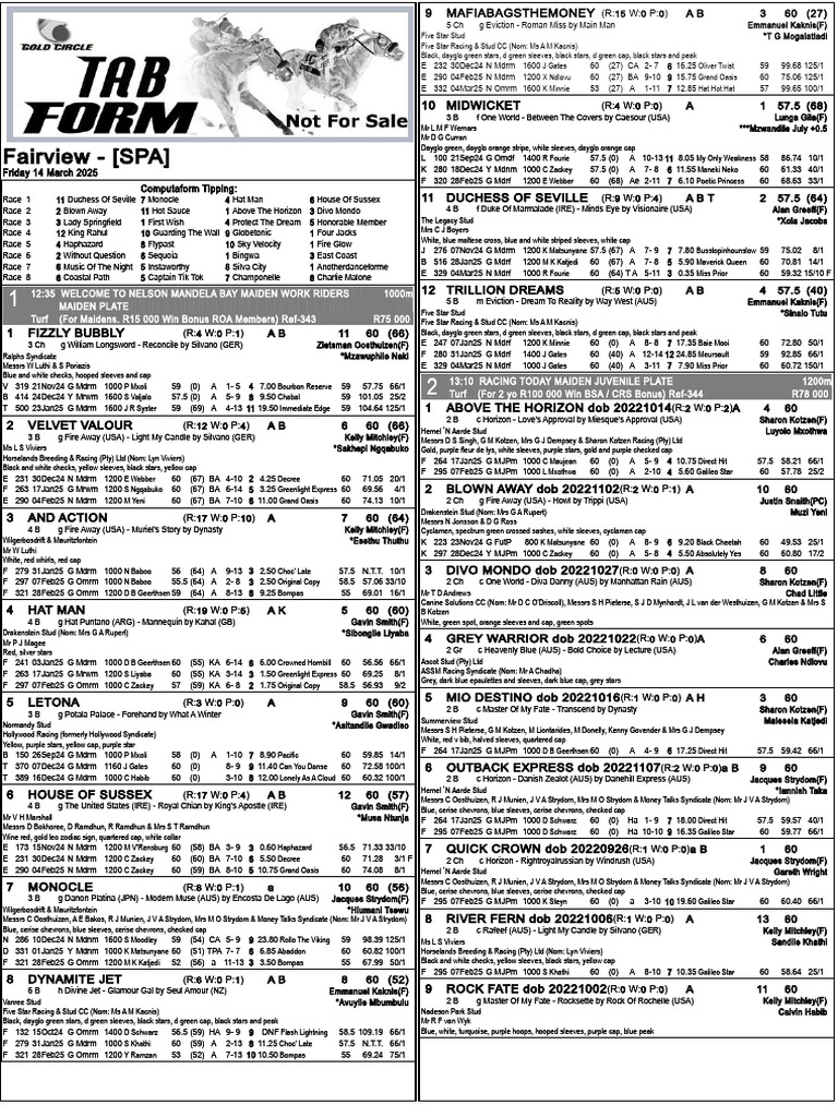 TabForm Fairview 20250314 | PDF
