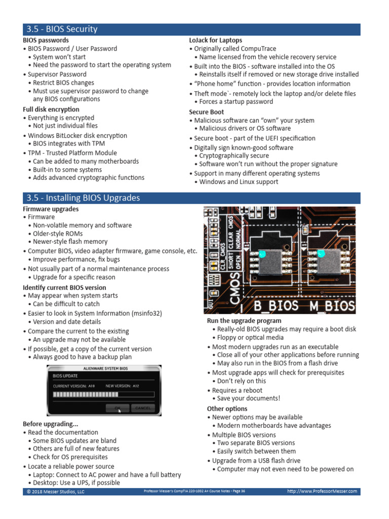 CompTIA A+ 220-1001 Core 1 Course Notes by Professor Messers - 043-045 ...